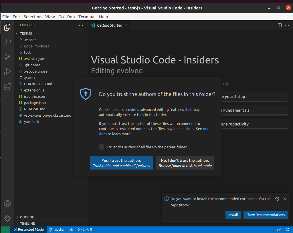 Trust dialog has low contrast to background · Issue #122393 · microsoft/vscode · GitHub