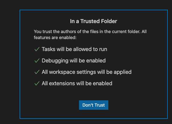 Trust Editor No Button To Untrust The Folder · Issue 122310 · Microsoftvscode · Github