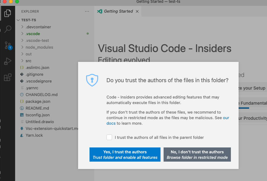 Trust dialog has low contrast to background · Issue #122393 · microsoft/vscode · GitHub