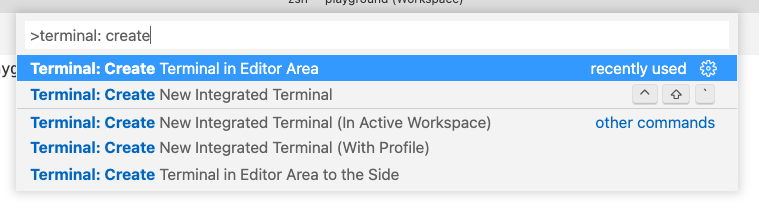 Terminal: inconsistent commands in palette · Issue #130851 · microsoft/vscode · GitHub