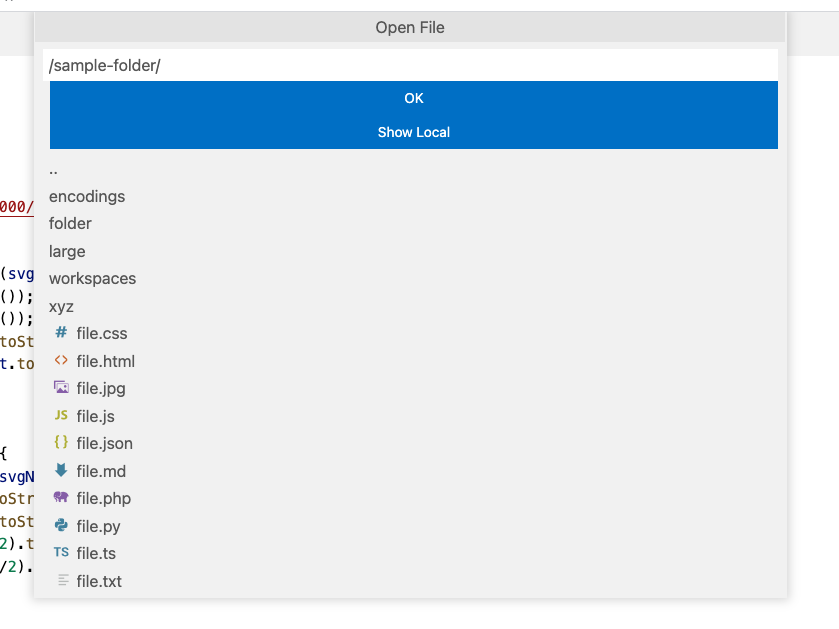 Web: simple file dialog buttons look odd · Issue #130965 · microsoft/vscode · GitHub