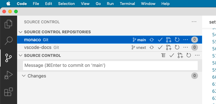 SCM changes view: duplicate repository and buttons · Issue #133984 · microsoft/vscode · GitHub