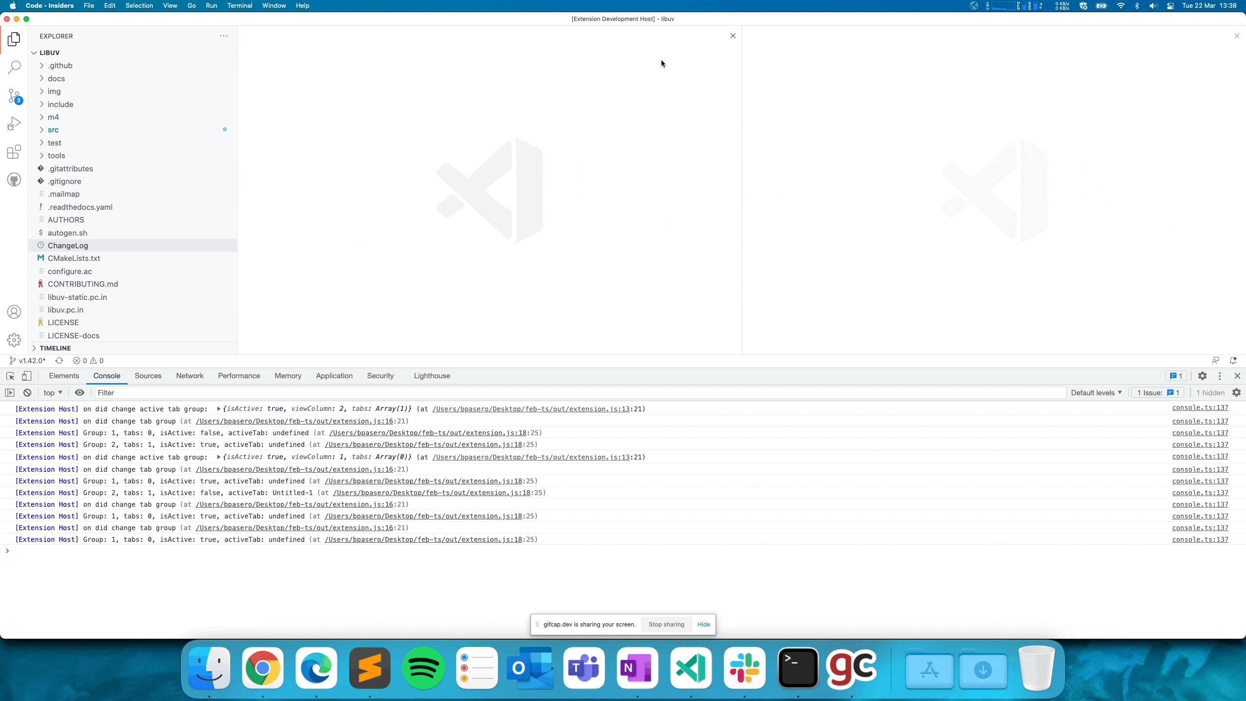 Unexpected group change event when opening editor in a side group ...