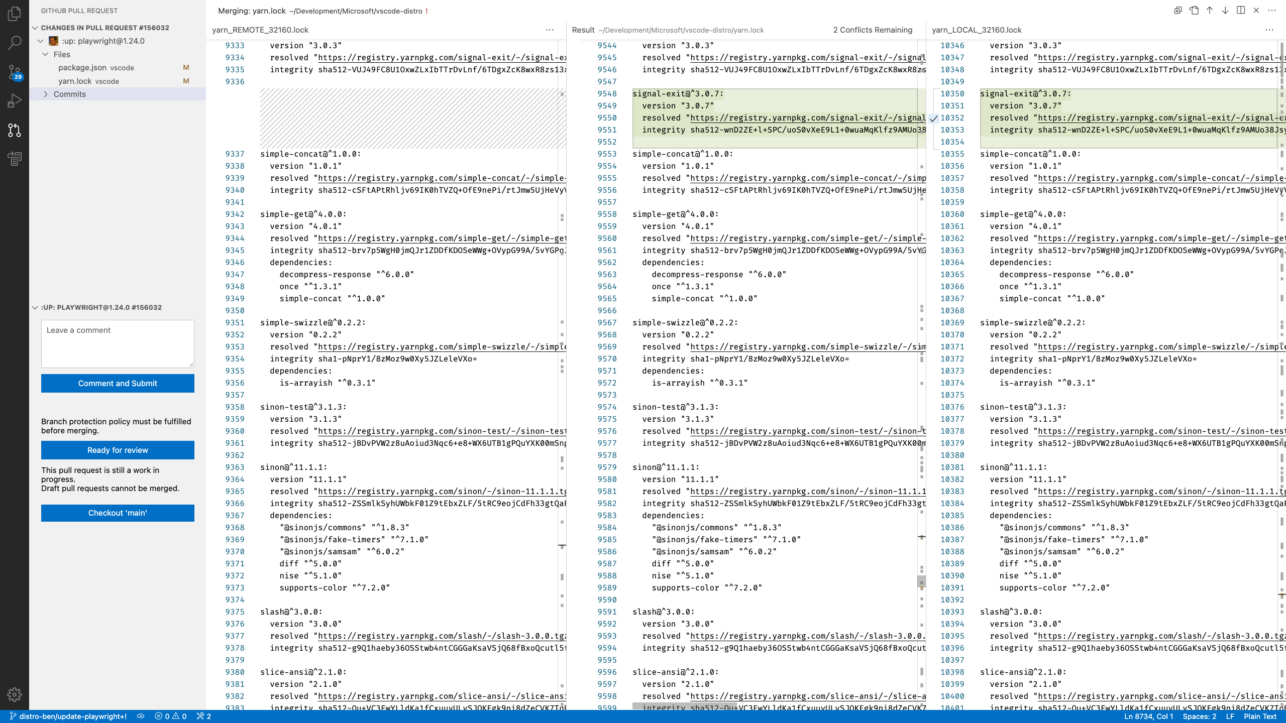 Merge editor: really hard to know where the conflicts are · Issue #156037 · microsoft/vscode ...