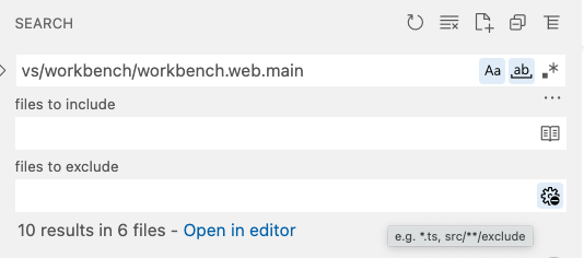 Reposition Search Tree Toggle Button · Issue #161614 · microsoft/vscode · GitHub