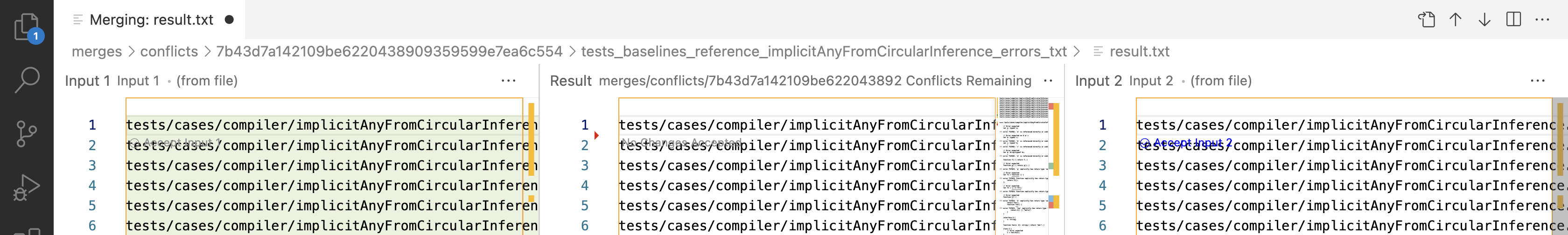 Merge editor code lense bleeds into content here · Issue #162115 · microsoft/vscode · GitHub