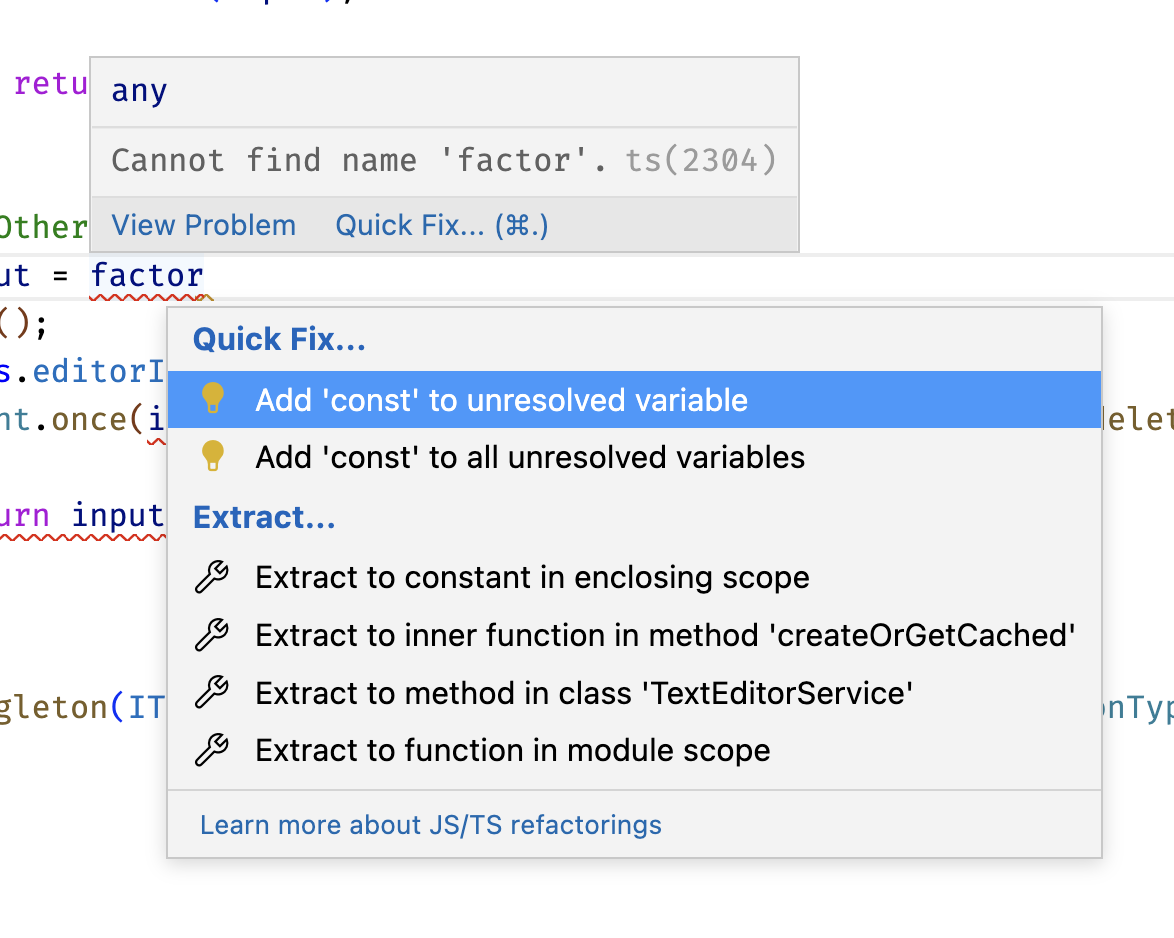 Code Action Widget Ux Inconsistencies · Issue 162125 · Microsoftvscode · Github