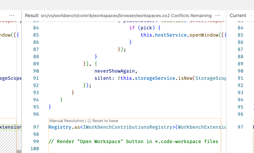 Manual Resolution Is Still Appearing As Conflict · Issue 162309 · Microsoftvscode · Github