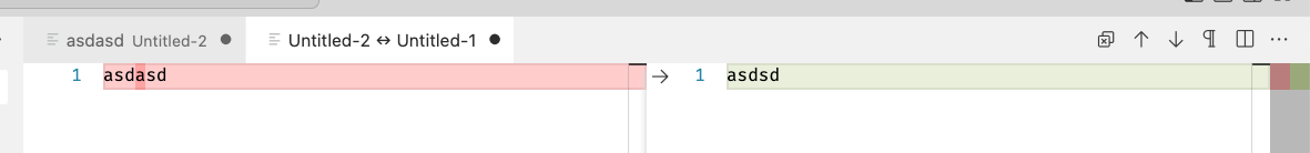 Allow to open a diff editor with two untitled sides · Issue #165123 · microsoft/vscode · GitHub