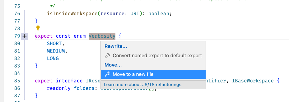 TS: I cannot move a member to an existing file · Issue #168302 ...