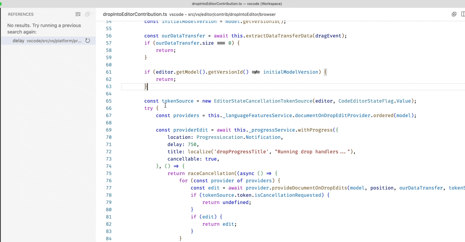 Find references loosing references in editor · Issue #167296 · microsoft/vscode · GitHub