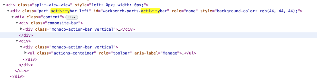 Parts that are hidden should not render DOM nodes · Issue #169529 · microsoft/vscode · GitHub