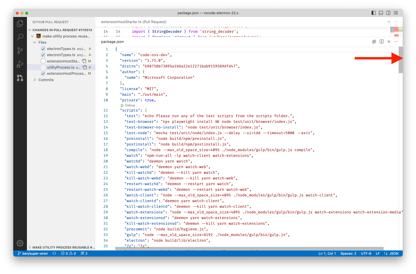 Sash on the right prevents scrolling · Issue #170534 · microsoft/vscode ...
