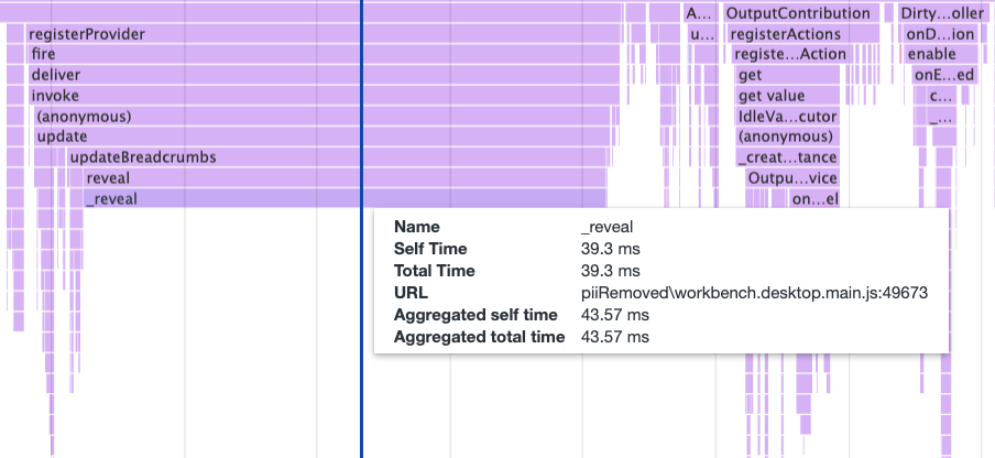 Perf: `reveal` of breadcrumbs on startup · Issue #170828 · microsoft/vscode · GitHub