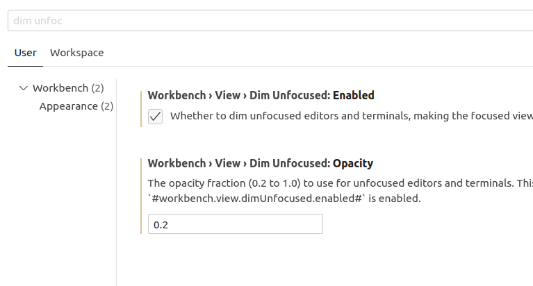 Not all unfocused editors are dimmed · Issue #191606 · microsoft/vscode · GitHub