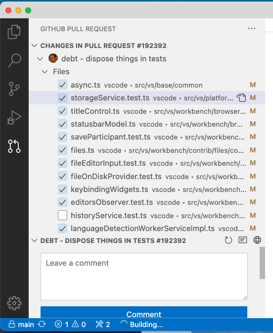 Stale GH PR view when I am back on the main branch · Issue #192435 · microsoft/vscode · GitHub