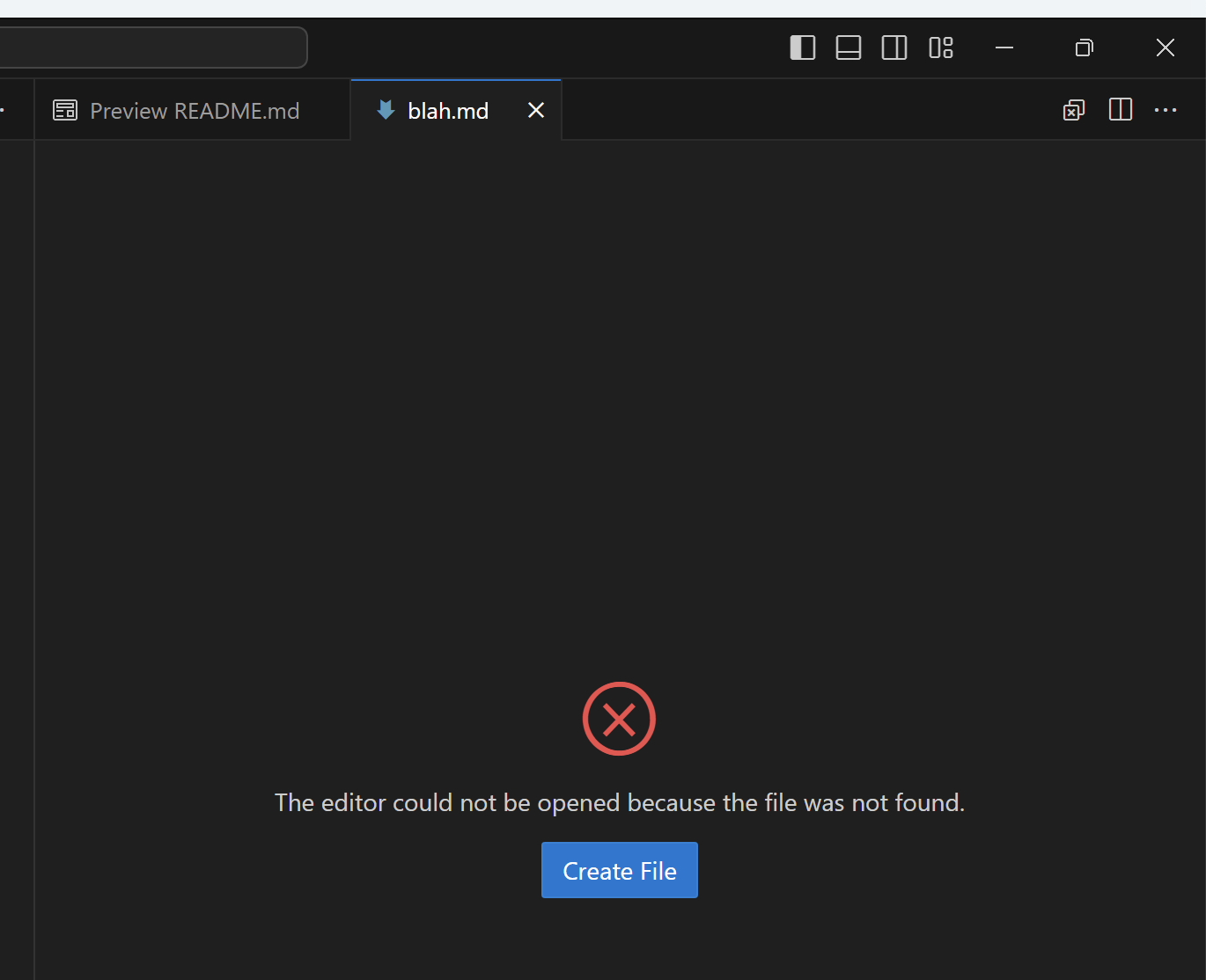 Editor tab row hidden when Create File prompt is shown · Issue #194833 · microsoft/vscode · GitHub