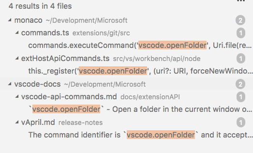 Multi root search: allow to remove all results from one root folder ...