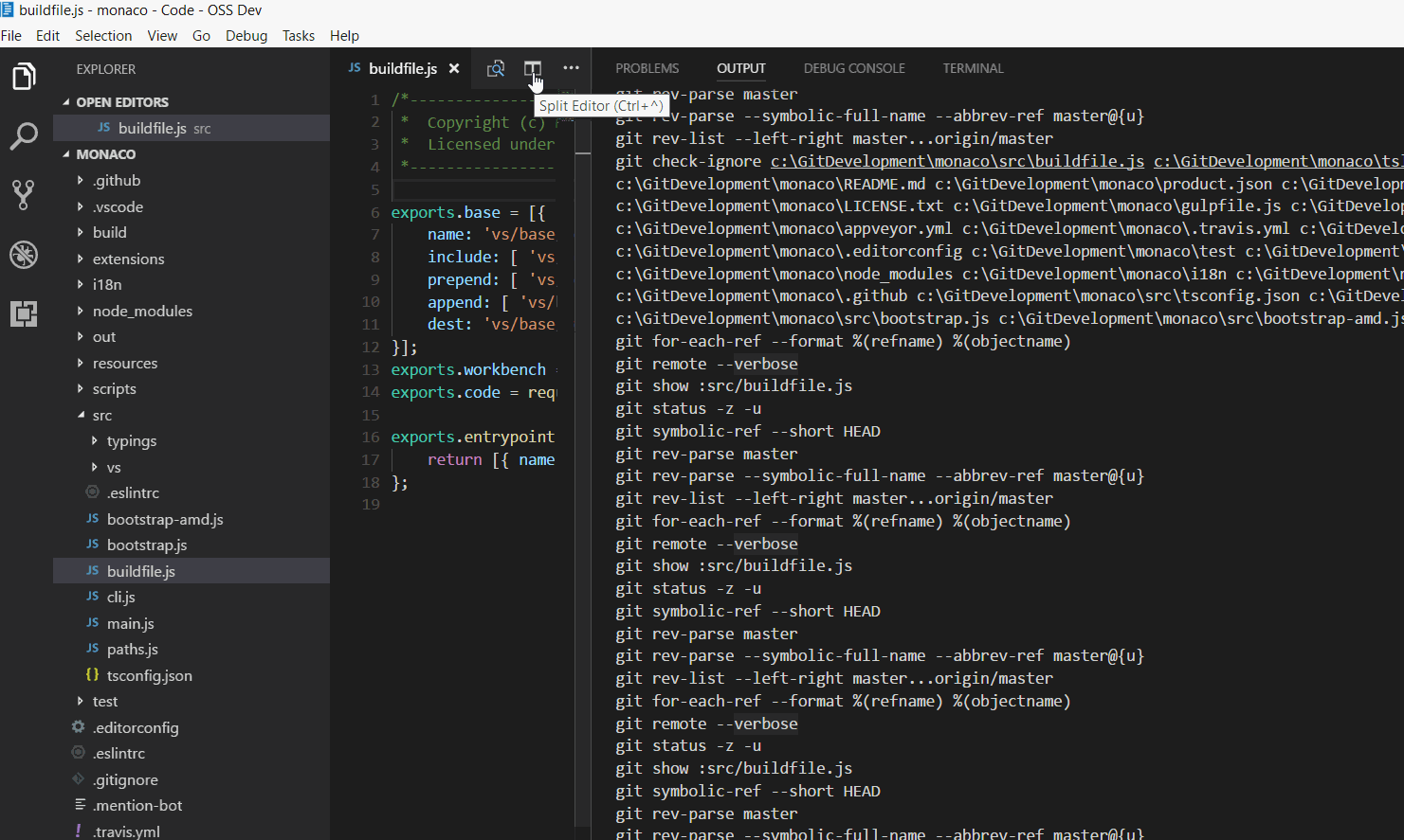 Panel: opening side by side editors does not push panel · Issue #37245 ...