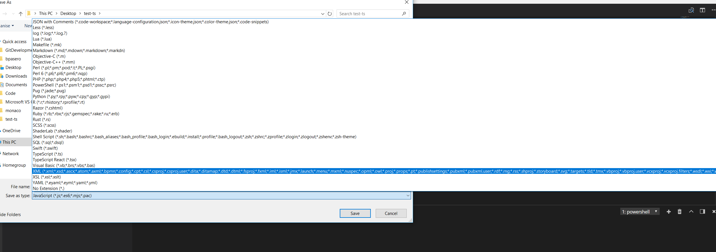 Save As dialog · Issue #42015 · microsoft/vscode · GitHub