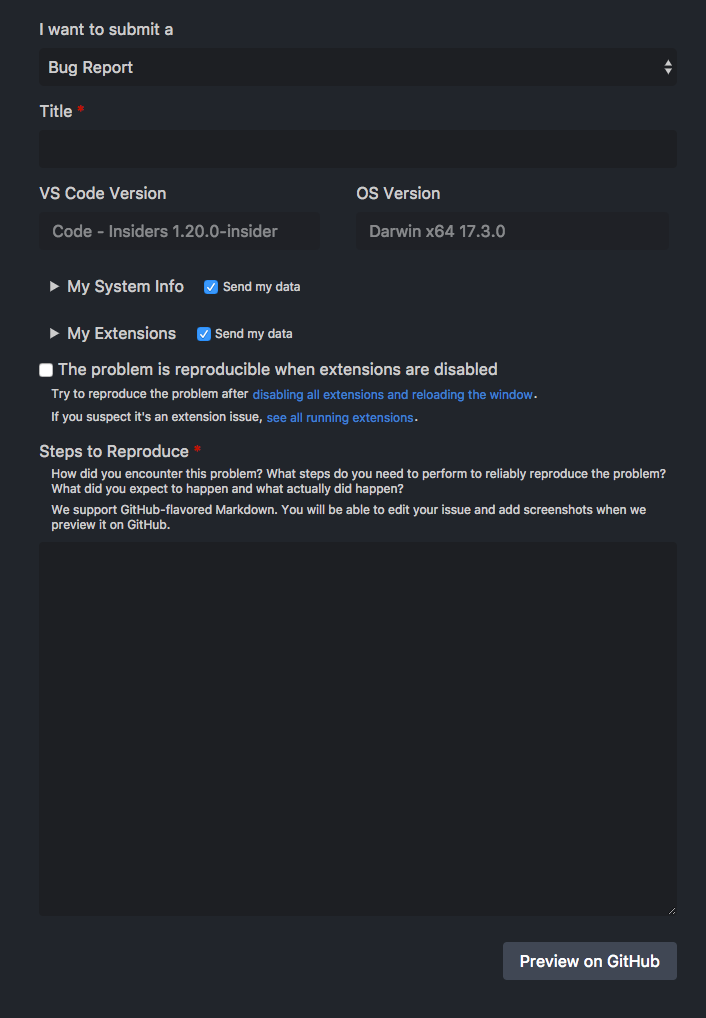 Issue Reporter: looks unbalanced now · Issue #42734 · microsoft/vscode ...