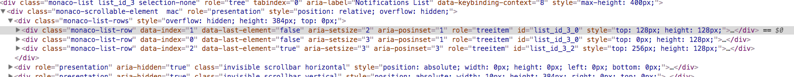 List: aria-posinset and aria-setsize are wrong in this case · Issue #44177 · microsoft/vscode ...