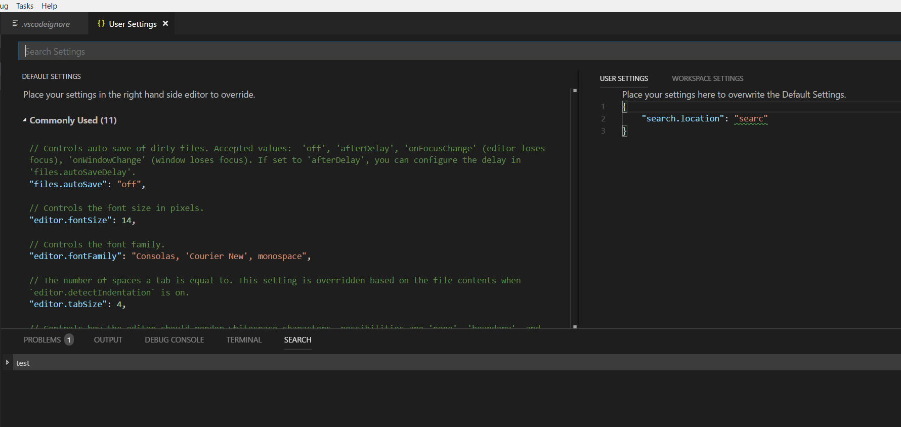Invalid search location should default to "sidebar" · Issue #44489 ...
