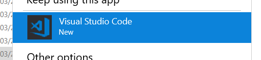 UI Issue: VS Code icon not legible when choosing apps to open unknown ...