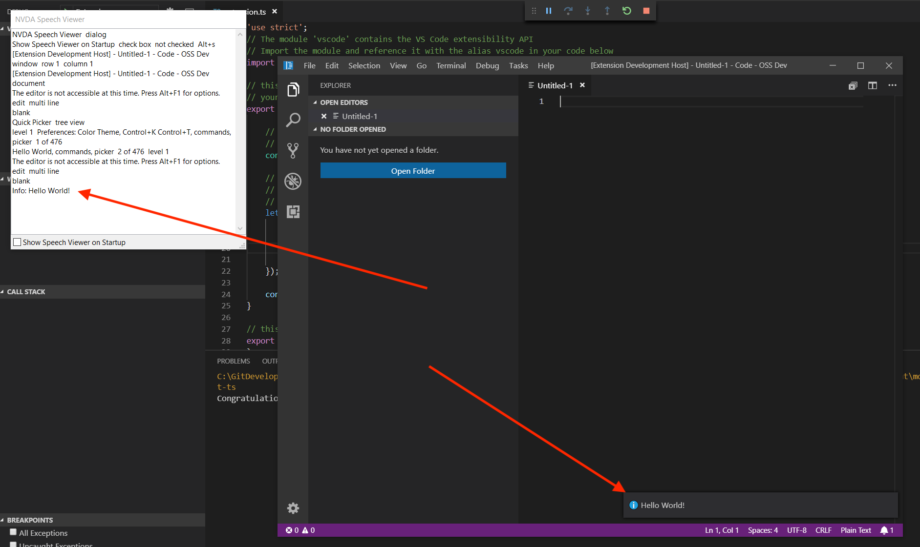 NVDA does not read message from showInformationMessage() · Issue #55190 · microsoft/vscode · GitHub