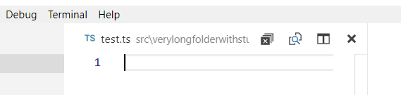 Editor no tabs: description part of label no longer overflows: ellipsis · Issue #56805 ...