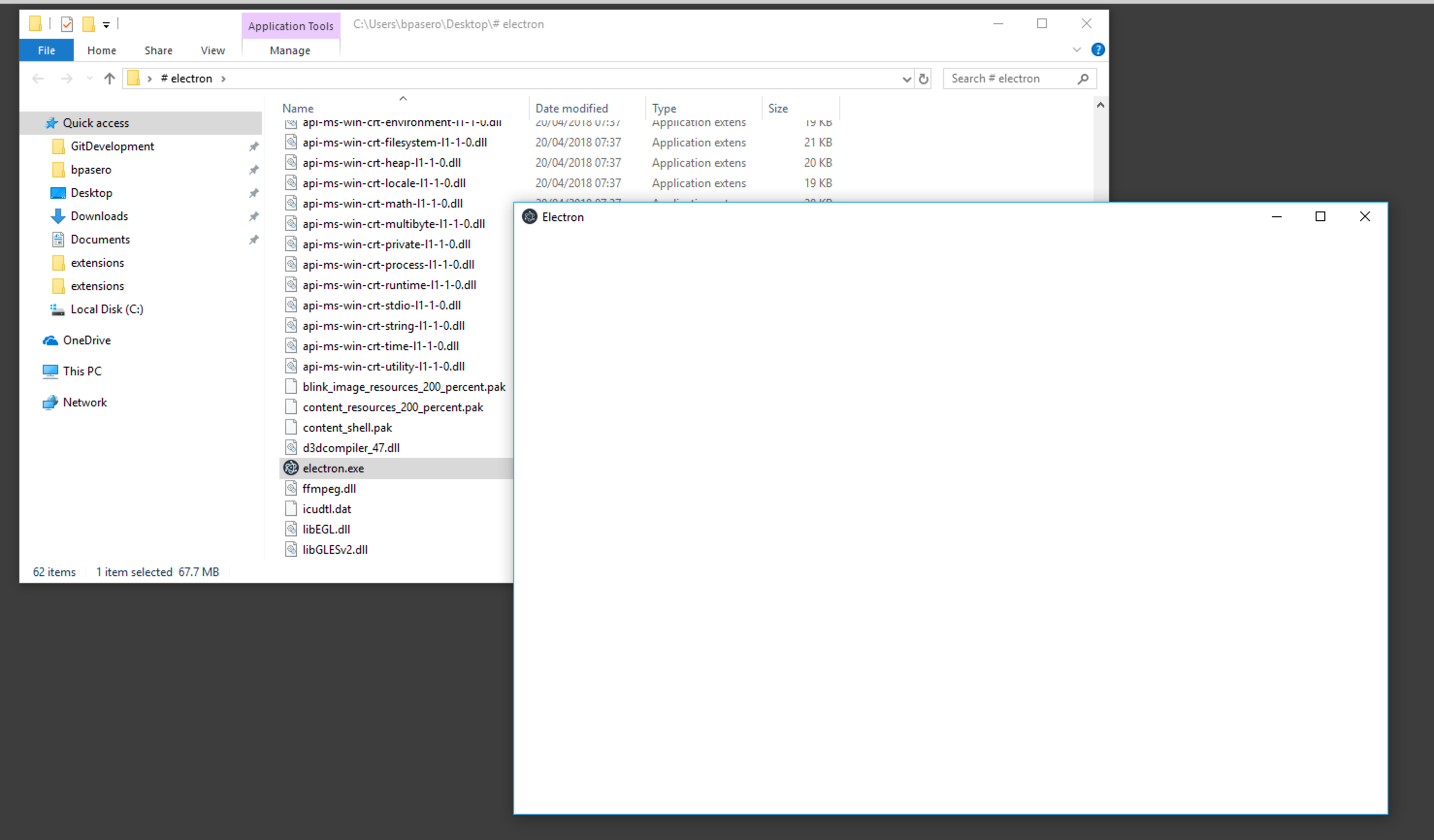 Windows: electron does not start from a folder that has a leading ...