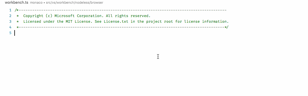 Moving lines changes indentation of copyright statement · Issue #68253 · microsoft/vscode · GitHub