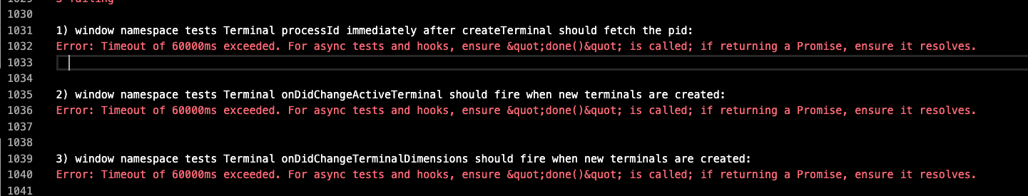 Flaky Integration Tests Terminal · Issue 72465 · Microsoftvscode · Github