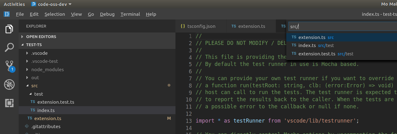 Doesn't support / in quick open · Issue #73331 · microsoft/vscode · GitHub