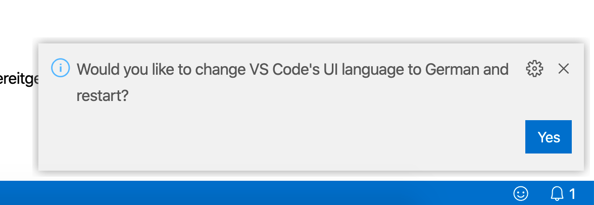 Switching language notification only has 1 button? · Issue #86481 ...