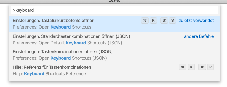 Alias keybindings in command palette · Issue #92233 · microsoft/vscode · GitHub