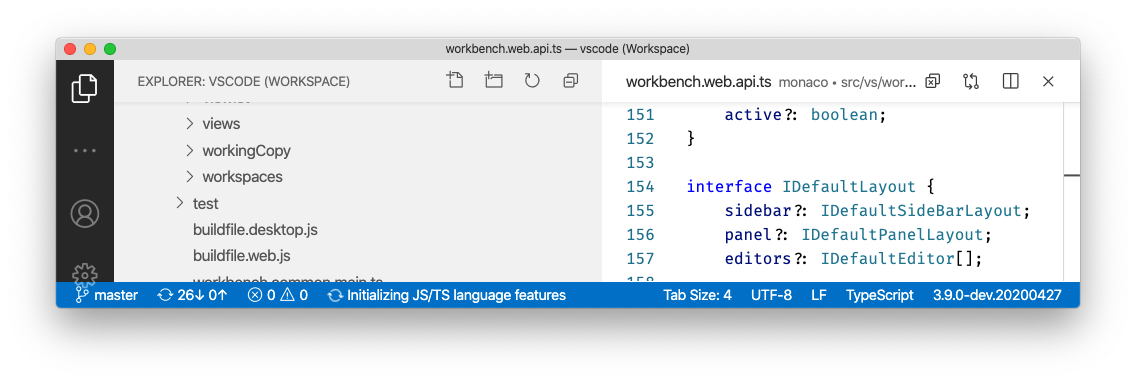 Activitybar: gear icon bleeds into status bar · Issue #96599 ...