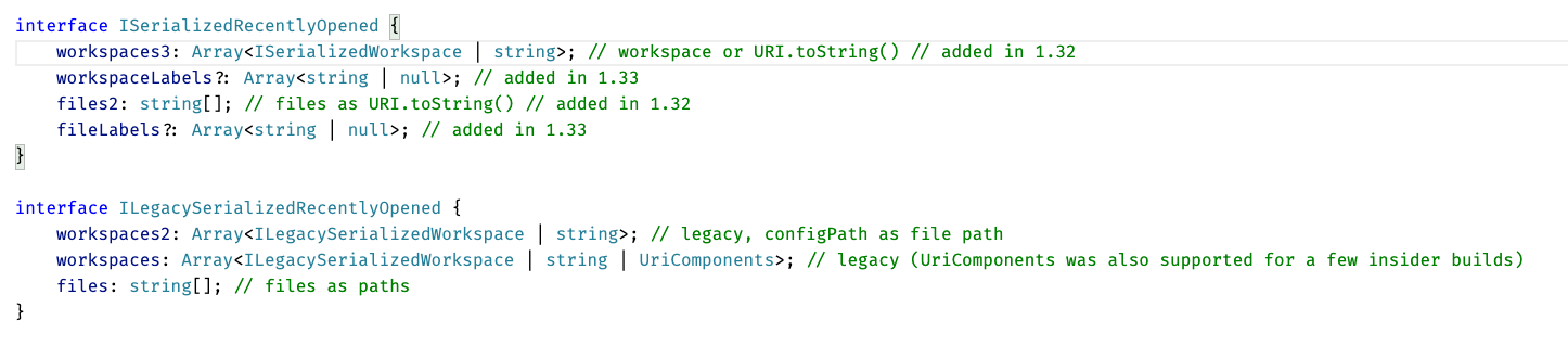 Clean up legacy/migration code in workspaces · Issue #99653 · microsoft/vscode · GitHub