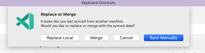 Settings sync: manual sync flow feedback · Issue #102581 · microsoft/vscode · GitHub