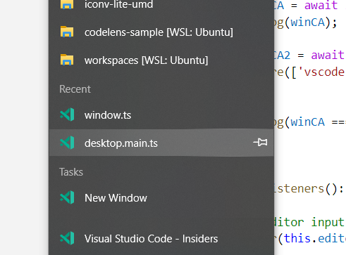 Have a setting to not show recent workspaces in jump list to make room for recent files · Issue ...