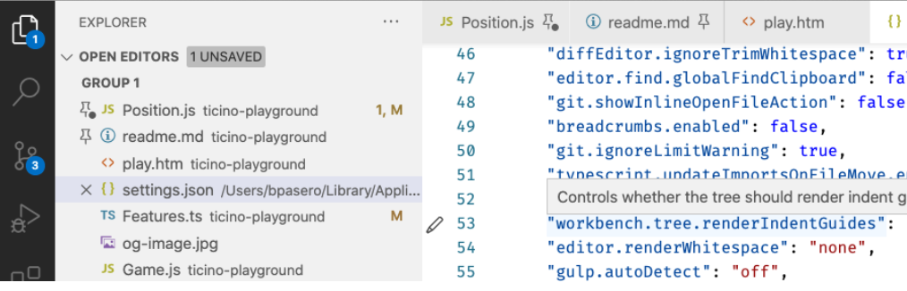 Test: pinned tabs prominence · Issue #109285 · microsoft/vscode · GitHub