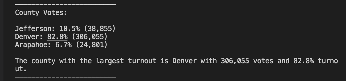 GitHub - jschwar4/PyPoll-Challenge