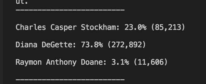 GitHub - jschwar4/PyPoll-Challenge