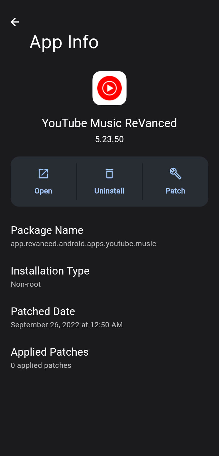 No "Applied Patches" for both YouTube ReVanced/Music · Issue #300 ...