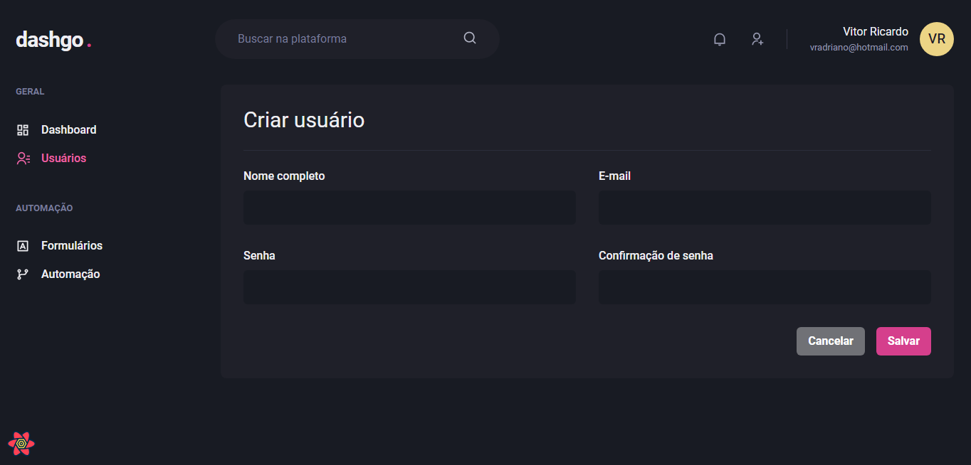 GitHub - vradriano/dashgo: DashGo é um dashboard administrativo desenvolvido durante a trilha ...