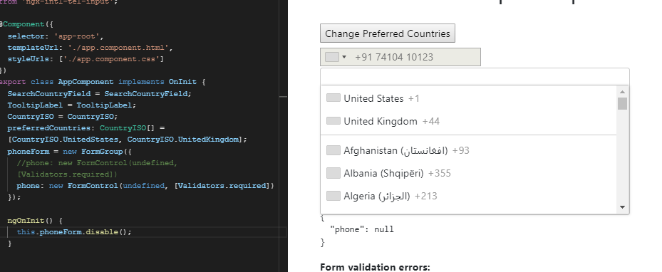 Disabled Form But Country Code Is Clickable · Issue 205 · Webcat12345 Ngx Intl Tel Input · Github