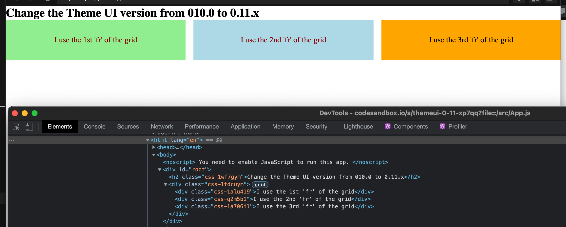 v0.11.x renders div for ThemeProvider instead of nothing and breaks some designs · Issue #1976 ...