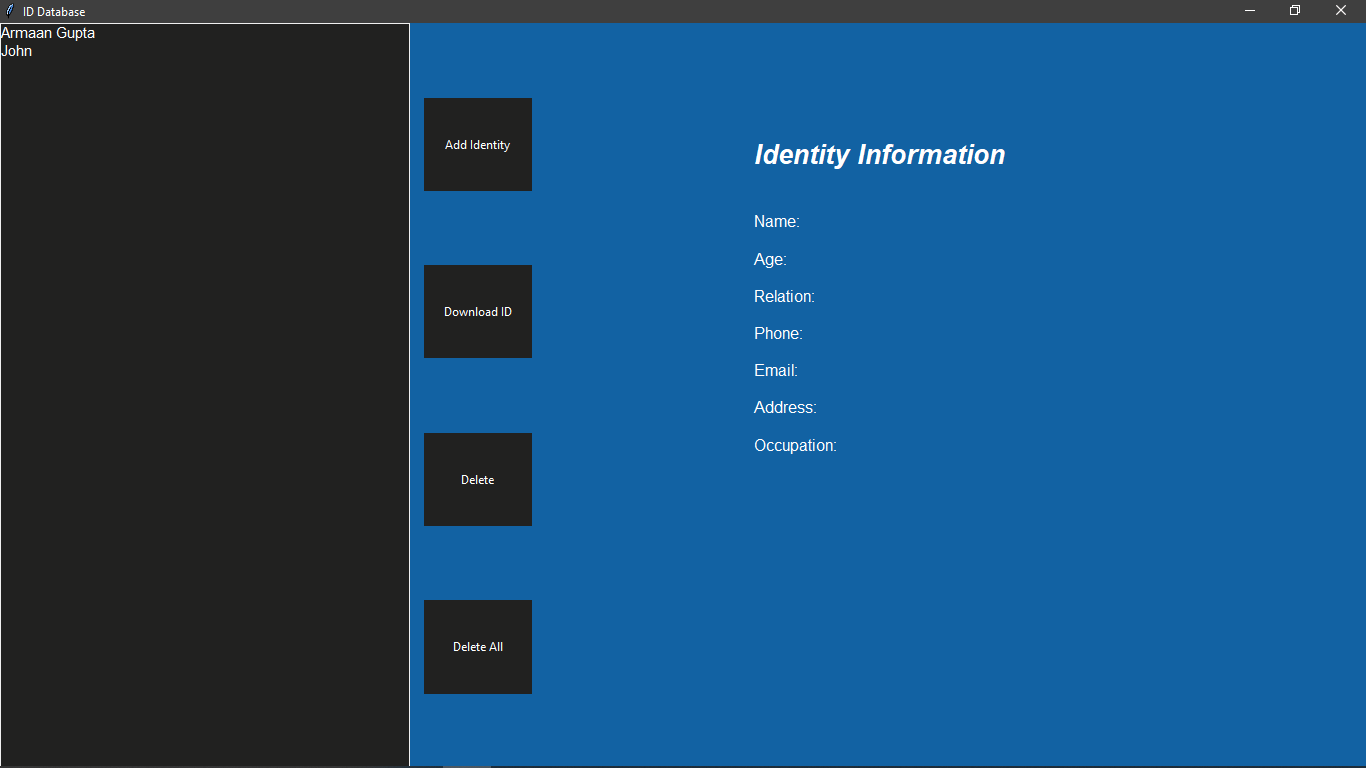 GitHub - armaanPYTHON/ID-Database-GUI: This is python GUI that saves ...