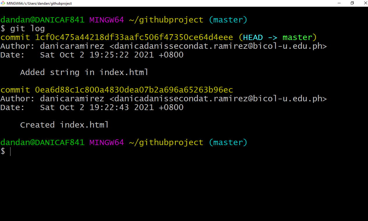 BNHR Internship | Getting Started with Git & Github | Danica Danisse C. Ramirez