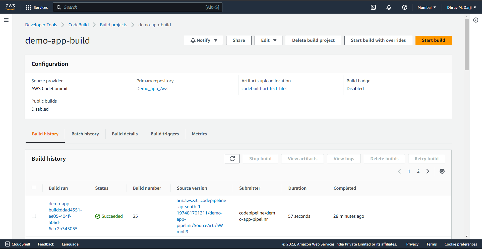 GitHub - darjidhruv26/AWS_CICD_Project